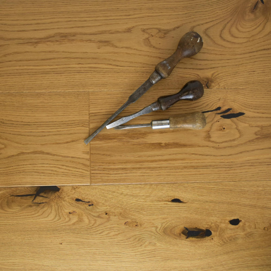 Alpine Oak Rustic Engineered Plank Flooring - Brushed Matt Lacquer Finish