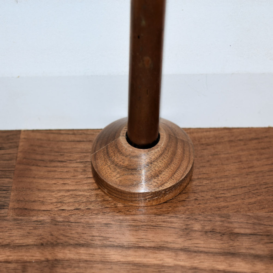 Solid Walnut Pipe Covers - 50mm diameter lacquer finish