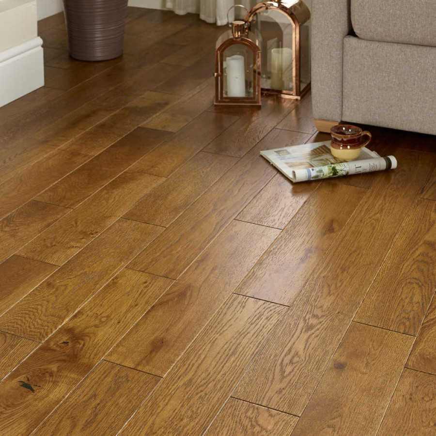 Woodsworth Oak Wheat Stained Engineered Plank - Matt Finish