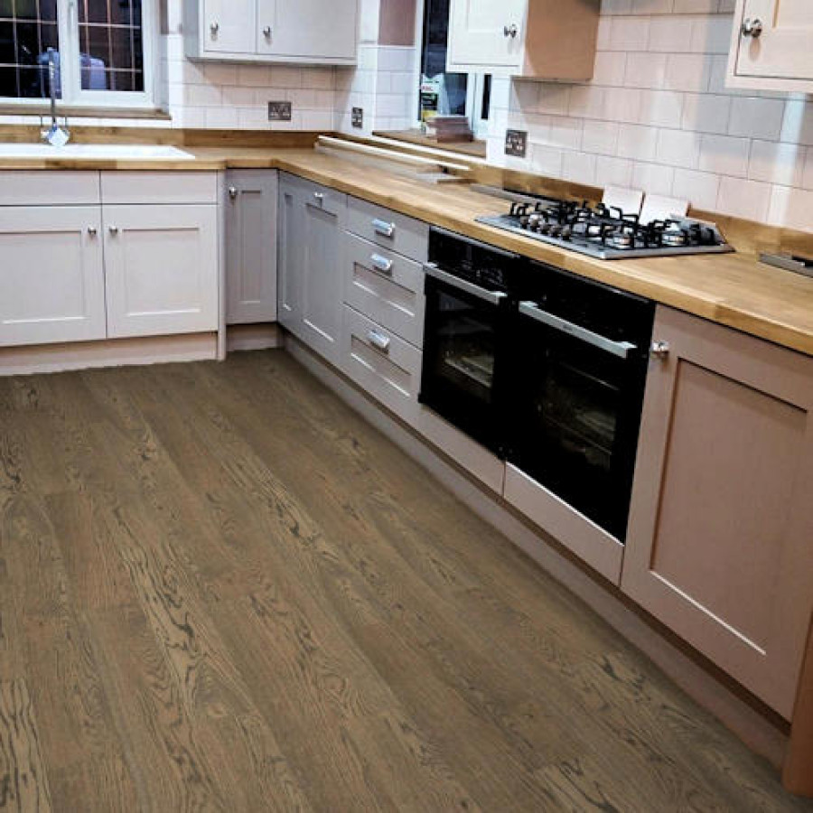 Oak Frozen Umber Rustic Engineered Hardwood Plank Flooring